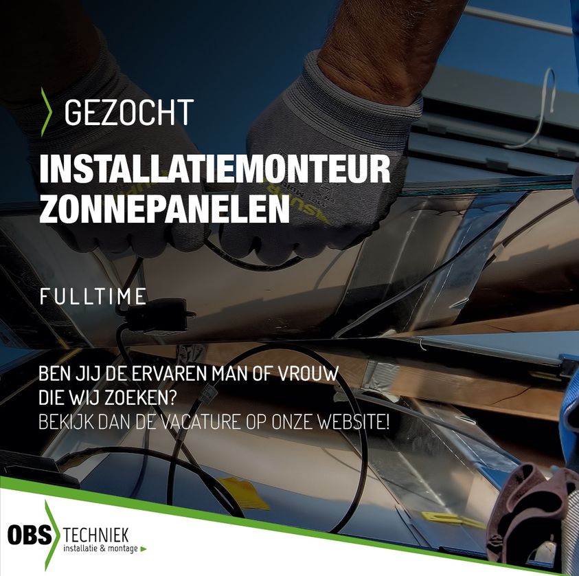 Installatie zonnepanelen | OBS Techniek